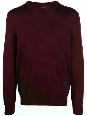 BILLIONAIRE Monogram-embroidered Knitted Jumper