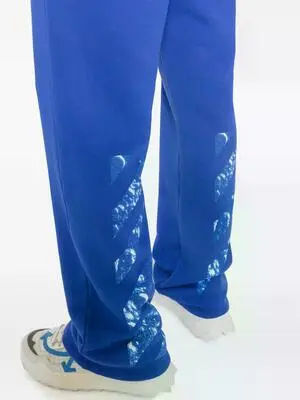 Off-White Moon Tab Cotton Track Pants - Blue