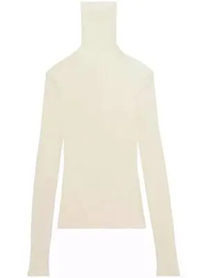 AMI Paris Ribbed Roll-neck Top
