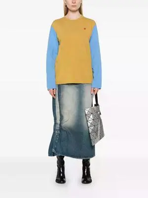 Play Comme Des Garcon Mini Heart-patch T-shirt - Yellow