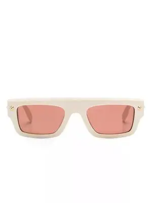 Alexander McQueen Square-frame Tinted Sunglasses - Neutrals