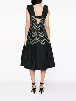 GEMY MAALOUF Chevron-pattern V-back Top