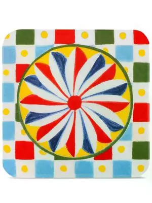 Dolce & Gabbana Small Porcelain Coaster - Blue