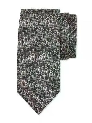 FERRAGAMO Diagonal Gancini Jacquard Tie