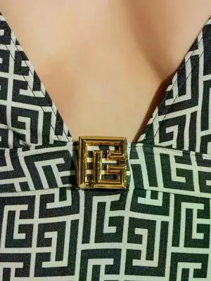 Balmain Monogram-pattern Swimsuit