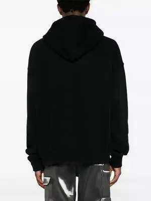 Off-White Cotton Hoodie - Black