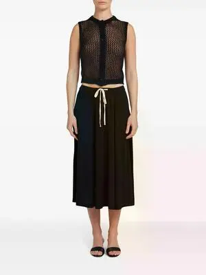Cashmere In Love Bloom Midi Skirt - Black