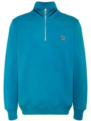 Paul Smith Zebra Logo-appliqué Sweatshirt - Blue