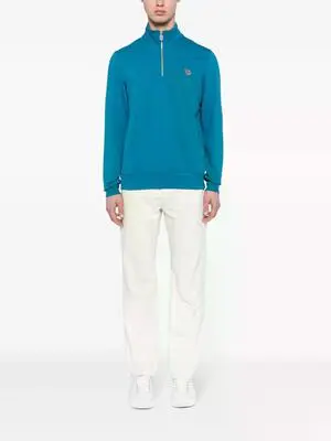 Paul Smith Zebra Logo-appliqué Sweatshirt - Blue
