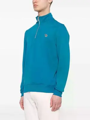 Paul Smith Zebra Logo-appliqué Sweatshirt - Blue