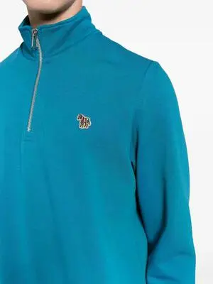 Paul Smith Zebra Logo-appliqué Sweatshirt - Blue