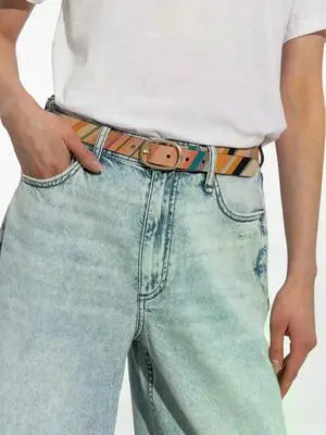 Paul Smith Striped Leather Belt