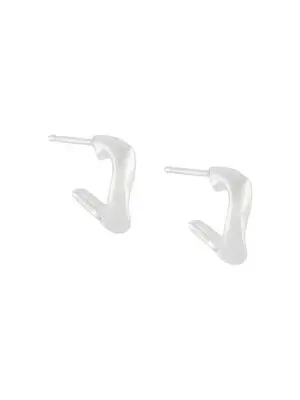 WOUTERS & HENDRIX Twisted Hoop Earrings - Silver