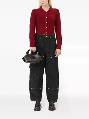 GANNI Buttoned Long Sleeve Cardigan
