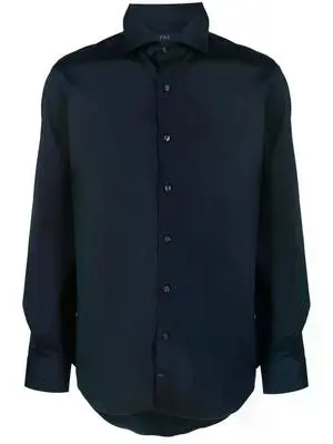 FAY Spread-collar Button-up Shirt - Blue