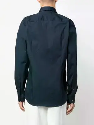 FAY Spread-collar Button-up Shirt - Blue