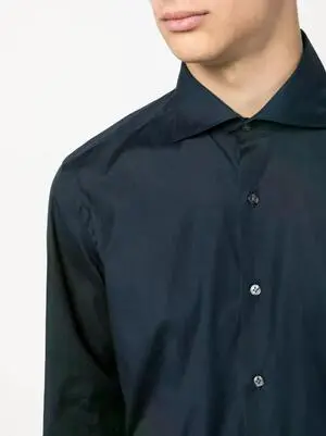 FAY Spread-collar Button-up Shirt - Blue
