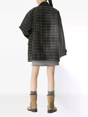 STUDIO TOMBOY Tartan Check-pattern Single-breasted Coat