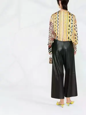 Dsquared2 Geometric-print Wrap-front Blouse