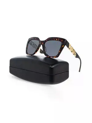 Versace Tortoiseshell-effect Geometric-frame Sunglasses