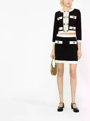 Moschino Heart-shaped Button Mini Skirt