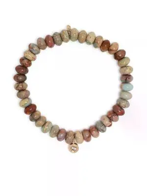 SYDNEY EVAN 14kt Yellow Gold Diamond And Jasper Bracelet - Multicolour