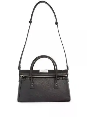 MAISON MARGIELA 5ac Medium Leather Tote Bag - Black