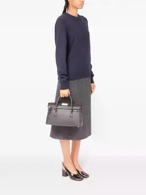 MAISON MARGIELA 5ac Medium Leather Tote Bag - Black