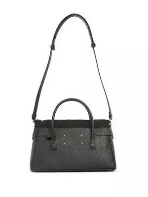 MAISON MARGIELA 5ac Medium Leather Tote Bag - Black