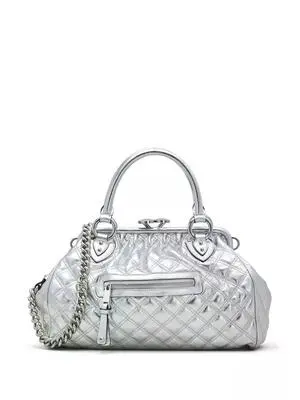Marc Jacobs Re-edition Quilted Metallic Leather Stam Bag - Silver