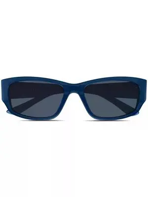 Balenciaga Rectangle-frame Sunglasses - Blue