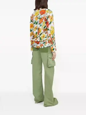 Stella McCartney Lady Garden-print Collarless Shirt