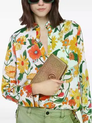 Stella McCartney Lady Garden-print Collarless Shirt