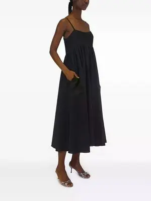 Azeeza Rachel Poplin Midi Dress - Black