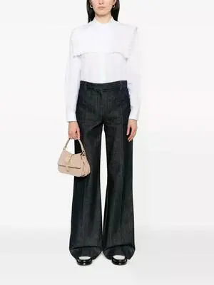 Furla Flow Leather Shoulder Bag - Neutrals