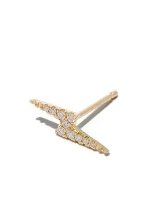MARIA TASH 18kt Yellow Lightning Bolt Diamond Earring