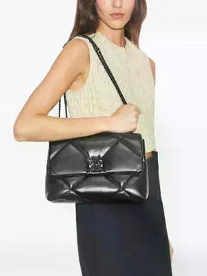Tory Burch Kira Quilted Leather Shoulder Bag - Black