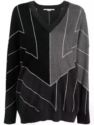 Stella McCartney Stripe-print V-neck Jumper