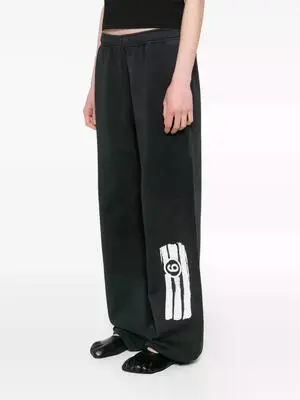 MAISON MARGIELA Anthracite Track Pants With Signature Logo