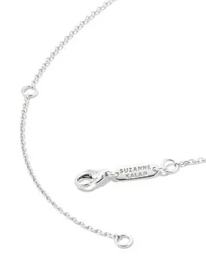 SUZANNE KALAN 18kt White Gold Sapphire And Diamond Necklace - Blue