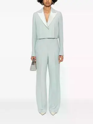 Fendi Cropped Contrast-panel Blazer
