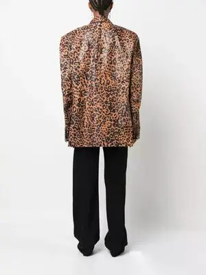 Vetements Leopard-print Calf Leather Blazer