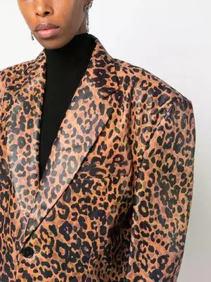 Vetements Leopard-print Calf Leather Blazer