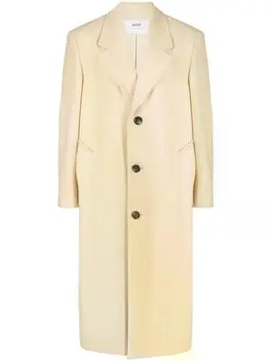 AMI Paris Single-breasted Virgin Wool-blend Coat
