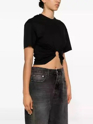 Rabanne Ring-embellished T-shirt - Black