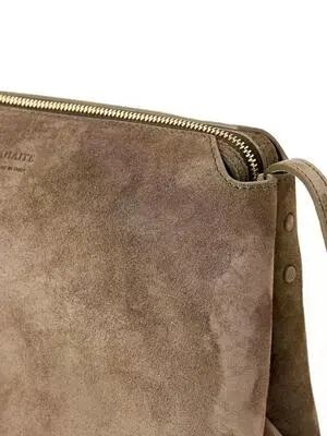 Khaite Lina Suede Cross Body Bag - Neutrals