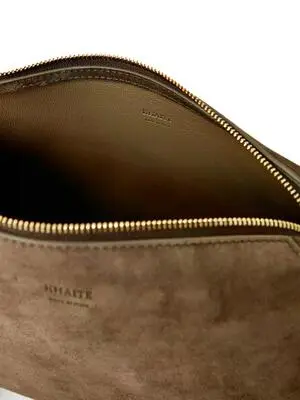 Khaite Lina Suede Cross Body Bag - Neutrals