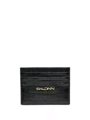BALDININI Crocodile-effect Card Holder - Black