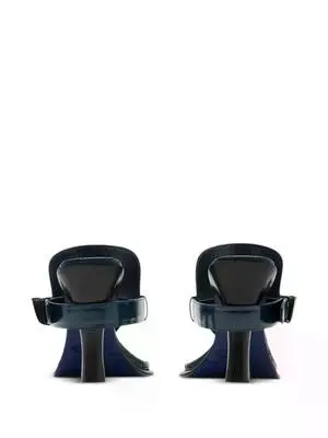 Burberry Leather Bay Sandals - Blue