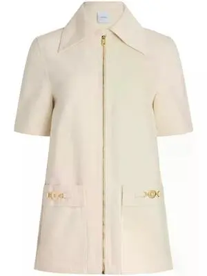 PATOU Zipped Denim Mini Dress - Neutrals